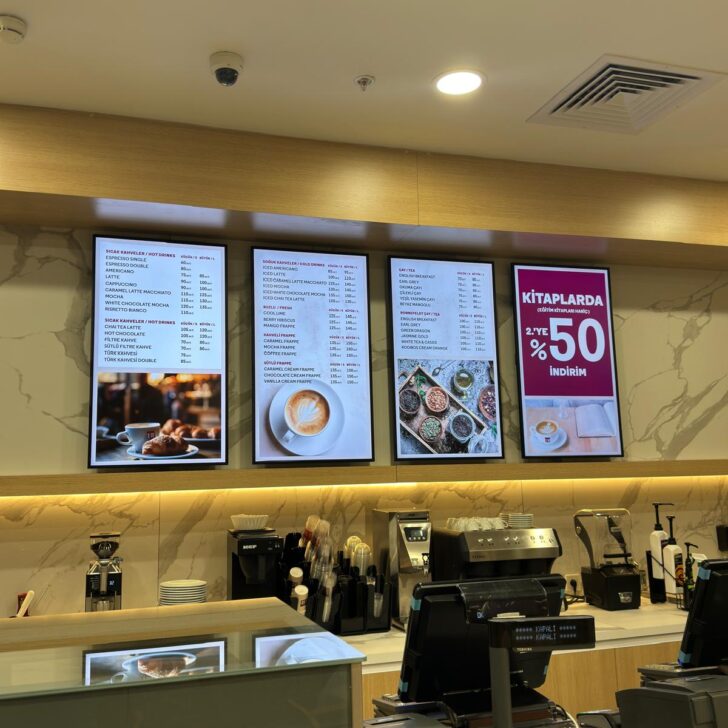 D&R CAFELER MENUBOARD | Digital Signage | TEMAS TEKNOLOJİ